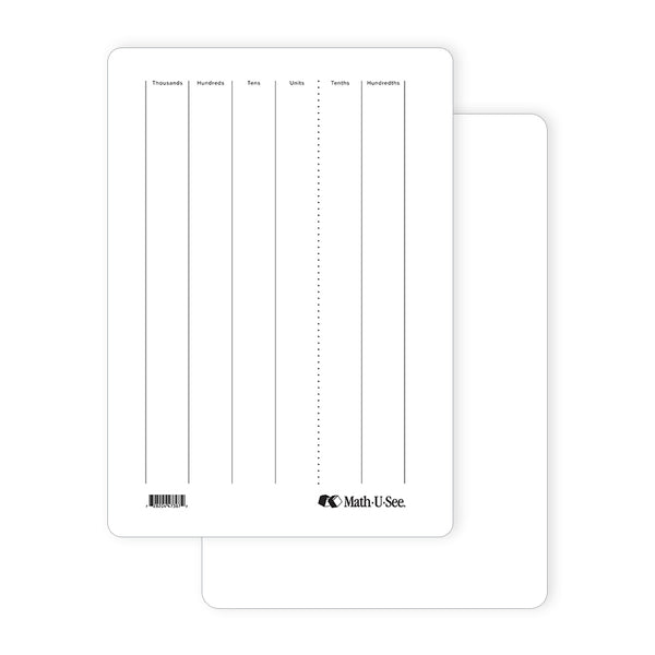 Math-U-See Place Value Whiteboard - Demme Learning Store
