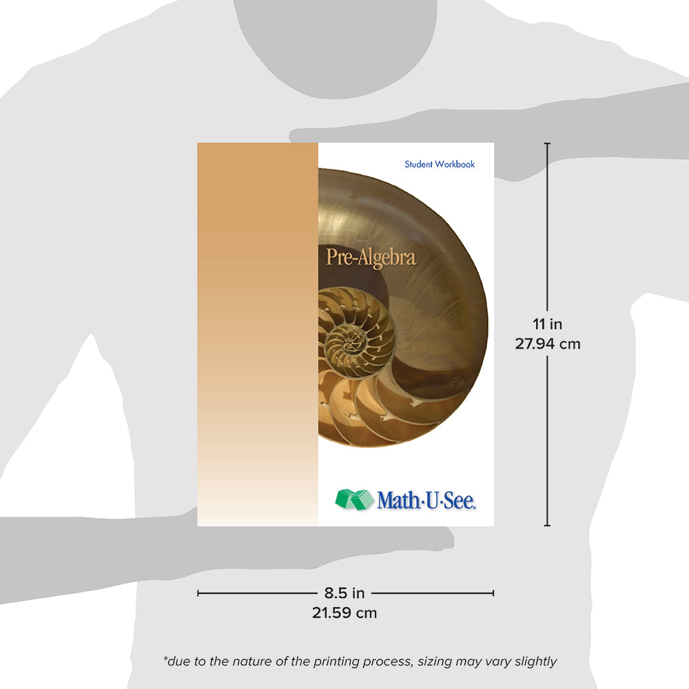 Pre-Algebra Student Workbook and Tests - Demme Learning Store