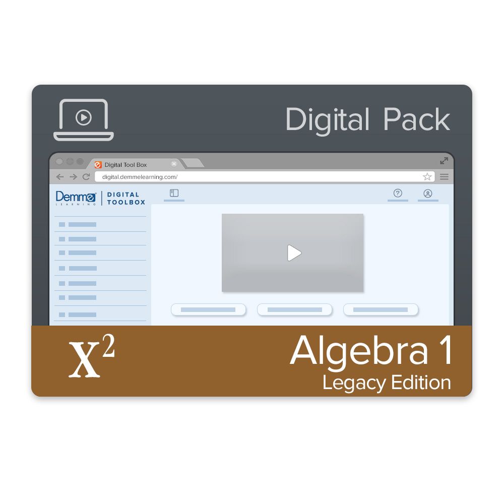 All Algebra 1 Legacy Edition Products - Demme Learning Store